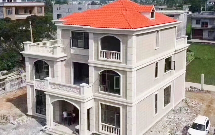 prefabricated concrete houses machine, modular cement house machine ...